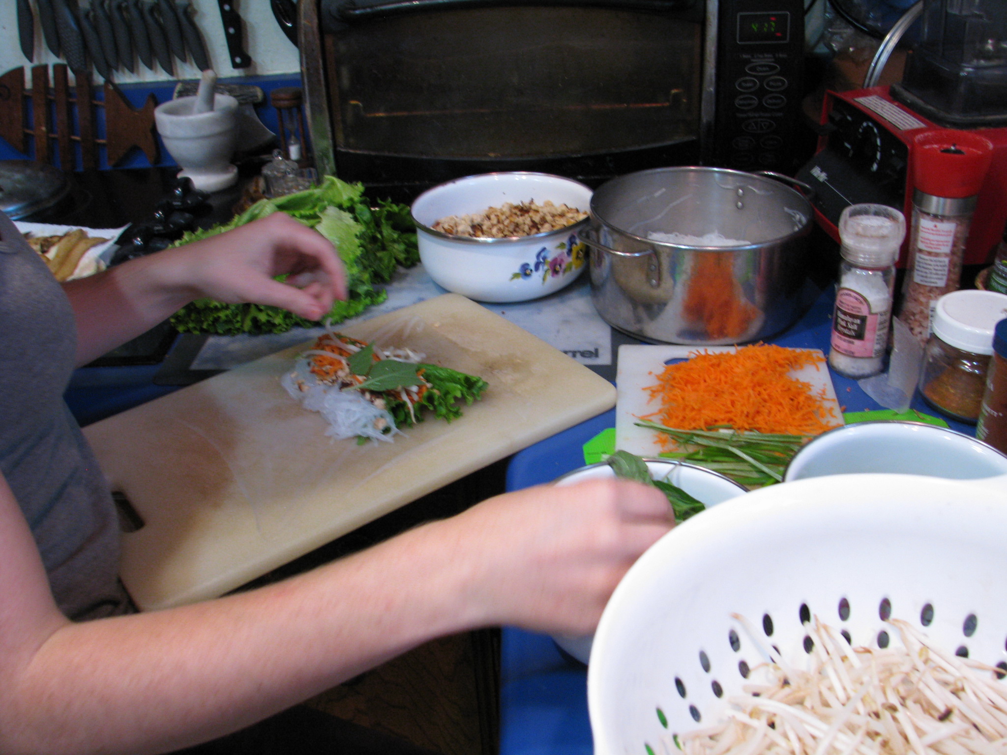 Ghostly Spring Rolls – Finch Frolic Garden Permaculture