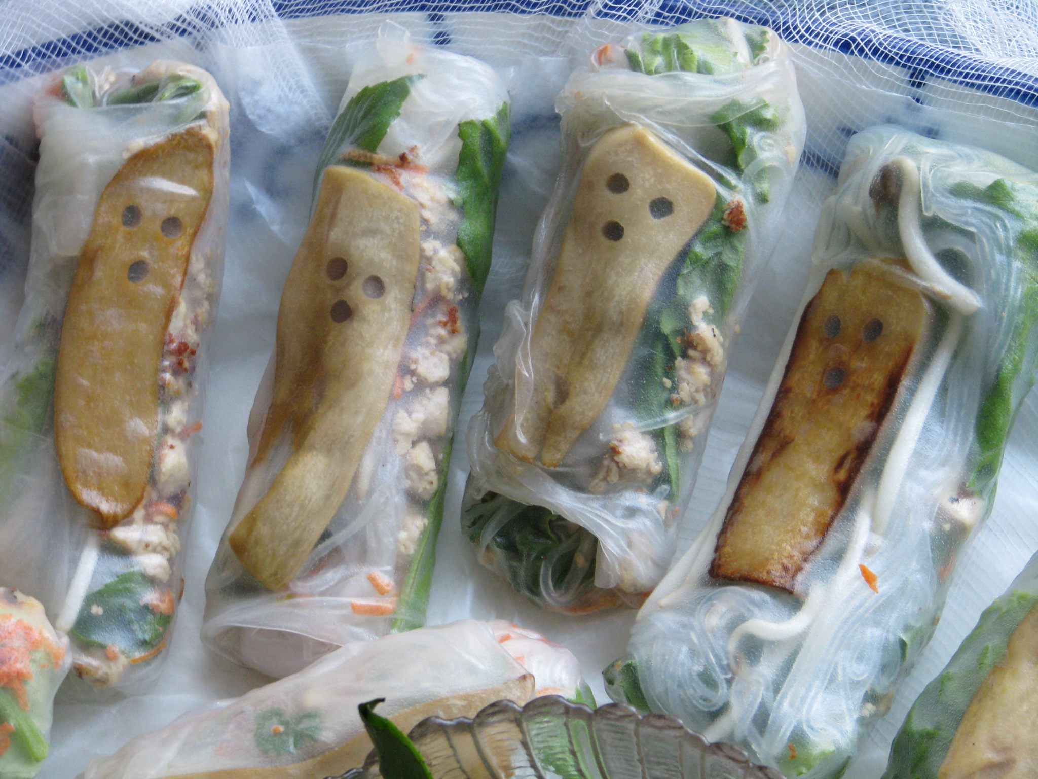 Ghostly Spring Rolls – Finch Frolic Garden Permaculture